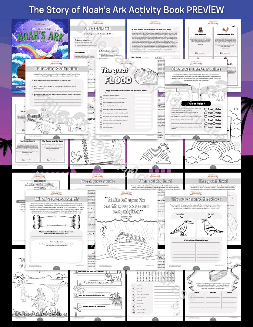 Noah's Ark Coloring Activity Book - Etsy