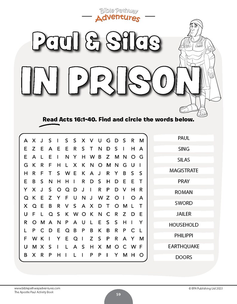 BUNDLE: Paul the Apostle Activity Books - Etsy