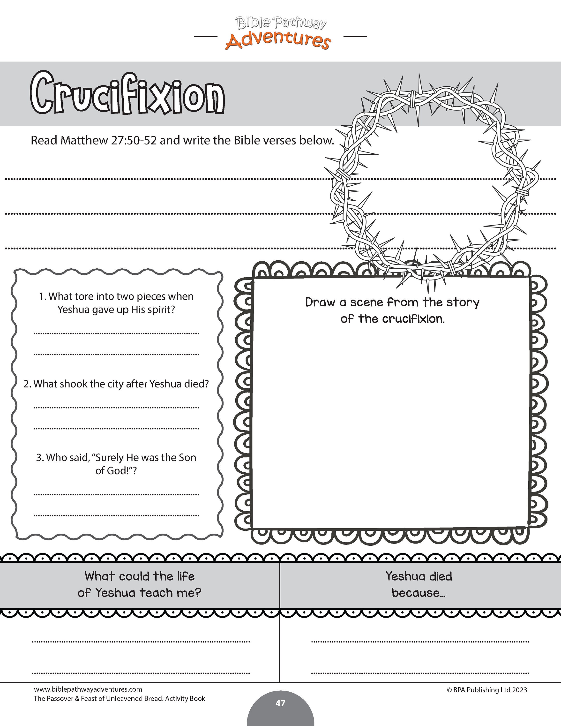 The Passover and Feast of Unleavened Bread Activity Book - Etsy