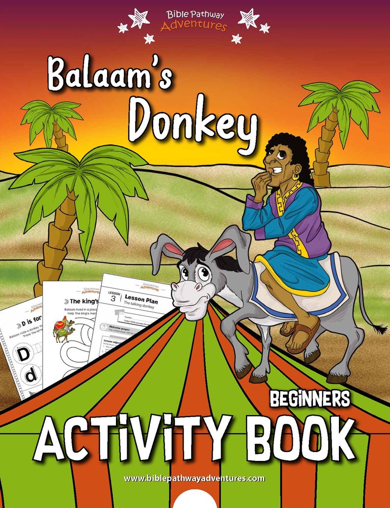 Balaam's Donkey Coloring Activity Book | Etsy