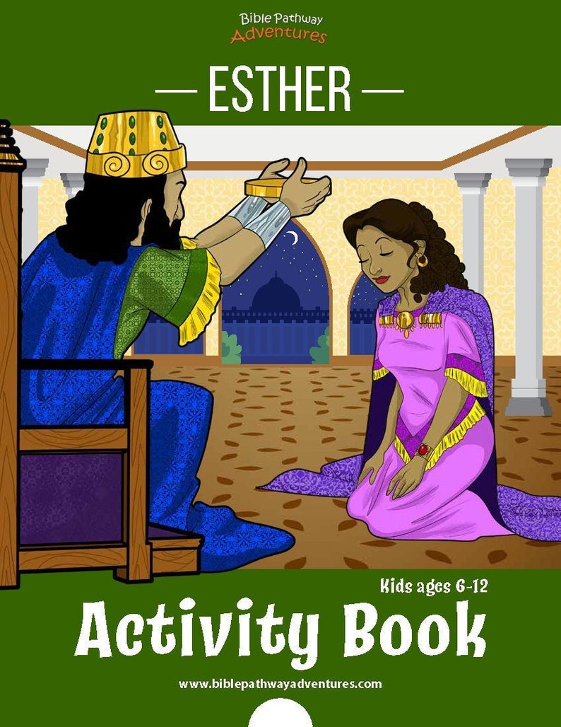 Esther Bible Activity Book - Etsy
