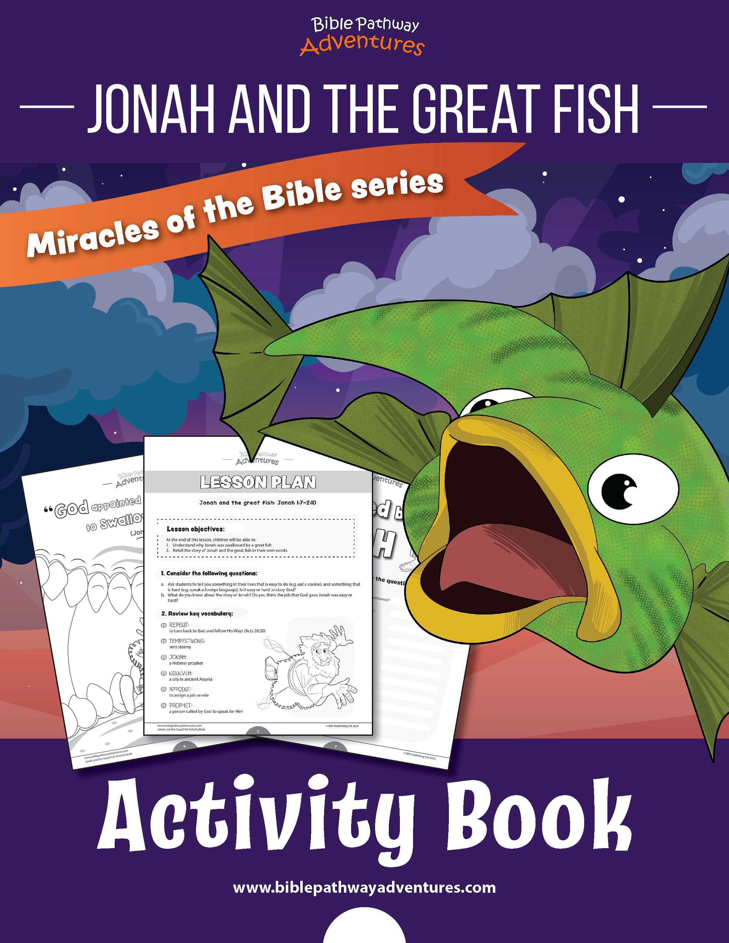 Bible Miracles: Jonah and the Great Fish Activity Book - Etsy