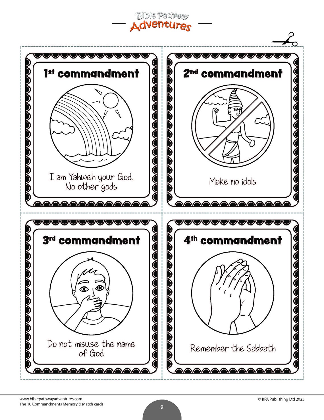 10 Commandments Memory & Match Card Games - Etsy Canada