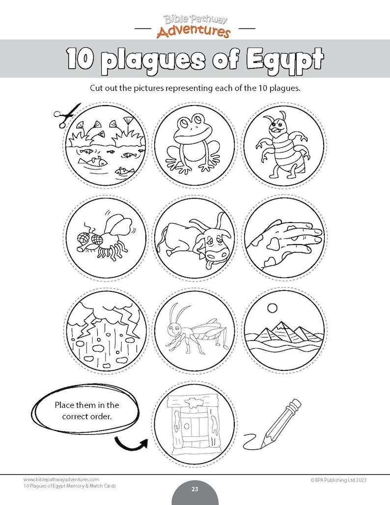 10 Plagues of Egypt Memory & Match Card Games - Etsy Canada