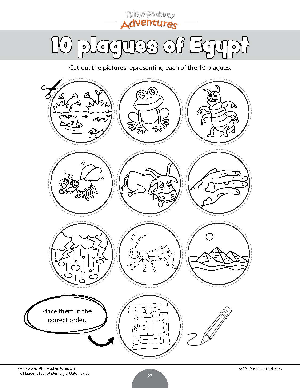 10 Plagues of Egypt Memory & Match Card Games - Etsy