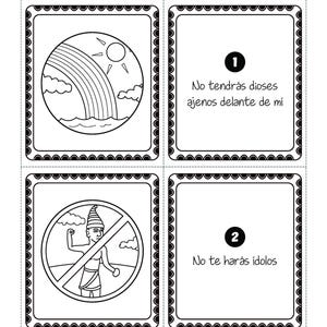 Los 10 Mandamientos: Tarjetas Para Memoria Y Emparejar - Etsy