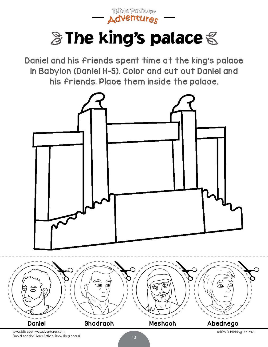 Daniel and the Lions Activity Book for Beginners - Etsy