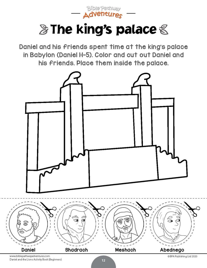 Daniel and the Lions Activity Book for Beginners - Etsy