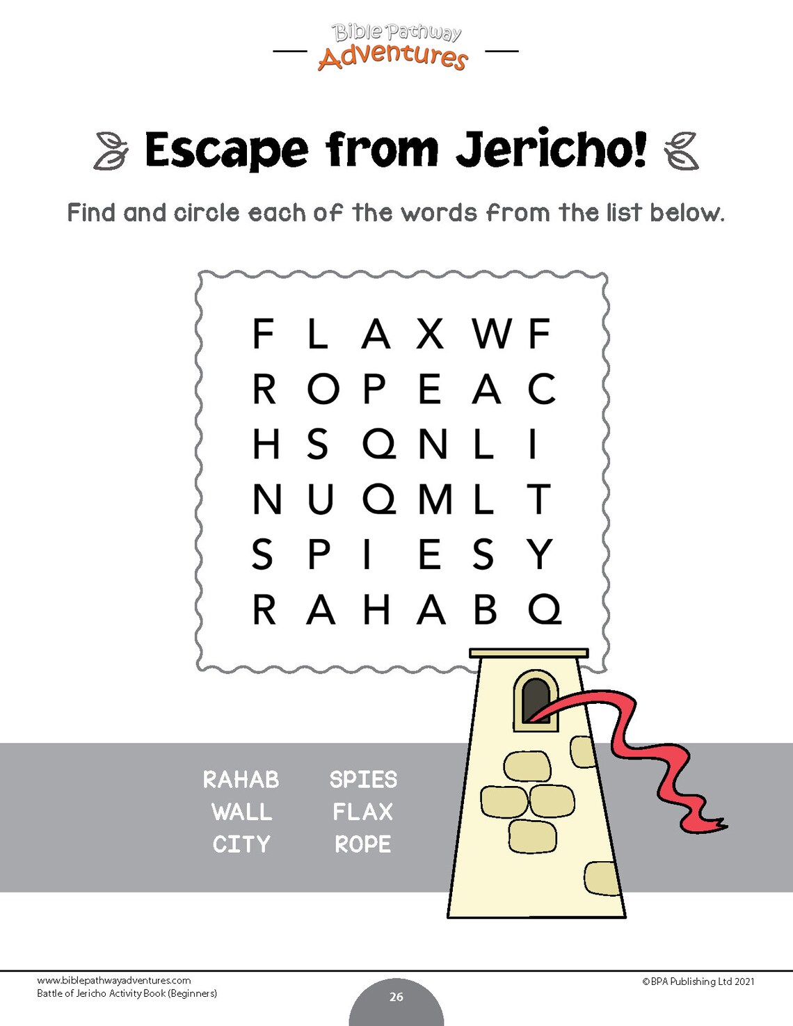 Battle of Jericho Activity Book for Beginners - Etsy