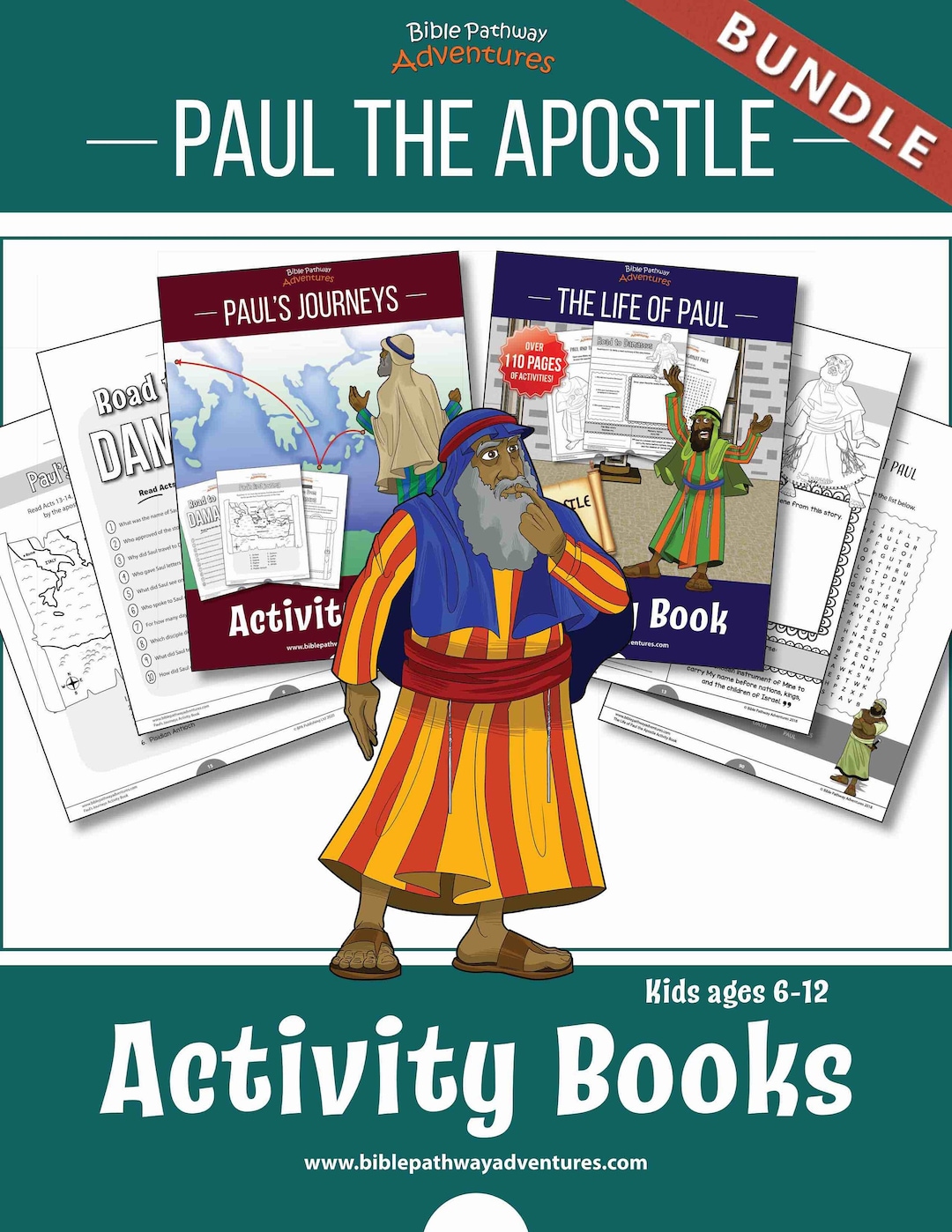 BUNDLE: Paul the Apostle Activity Books - Etsy