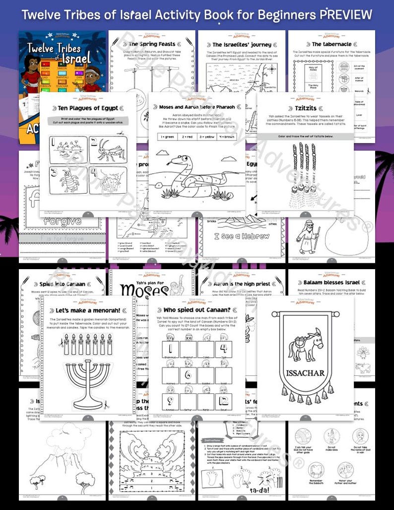 Twelve Tribes of Israel Activity Book for Beginners - Etsy
