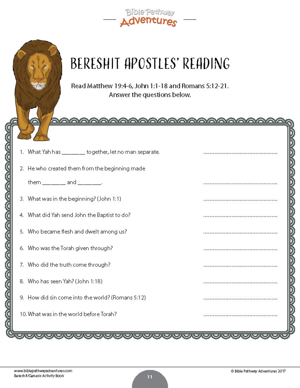 Bereshit Genesis: Torah Portion Activity Book | Etsy