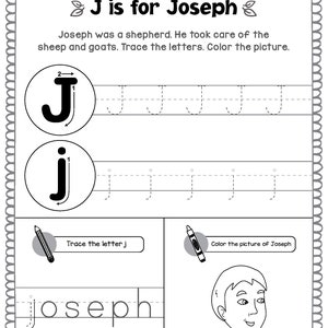 The Story of Joseph Activity Book for Beginners - Etsy