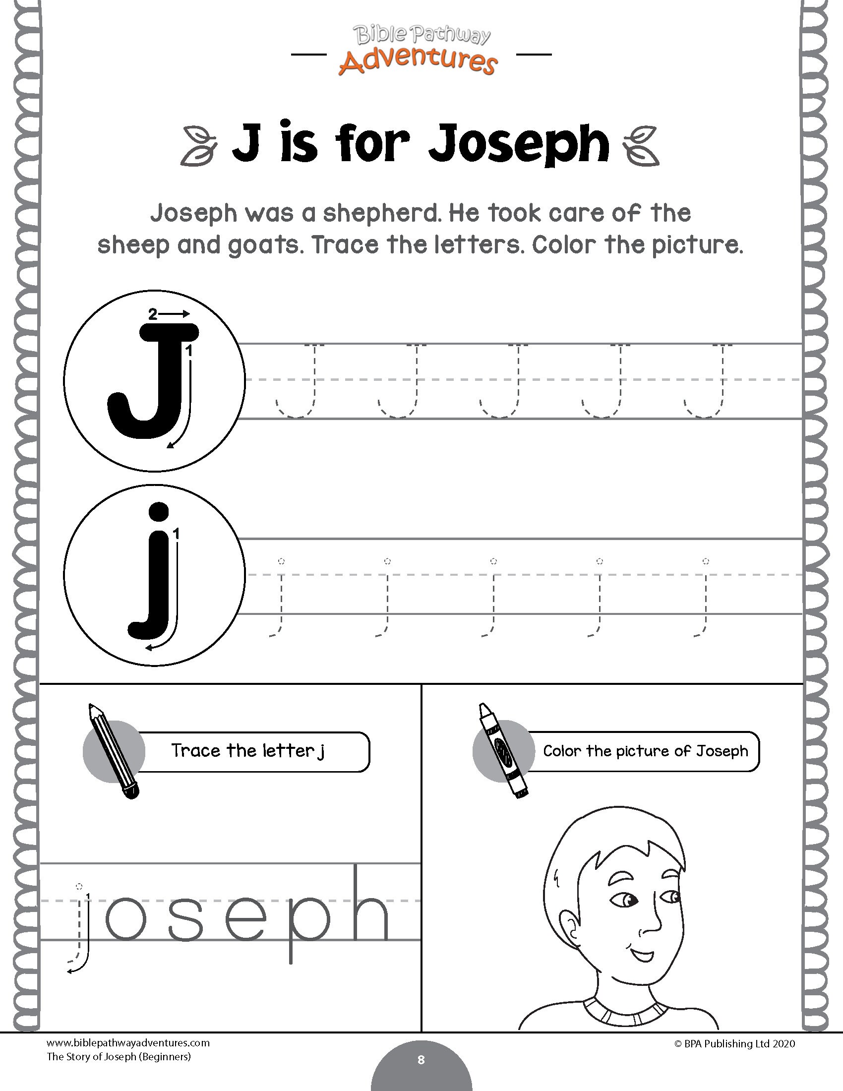The Story of Joseph Activity Book for Beginners - Etsy