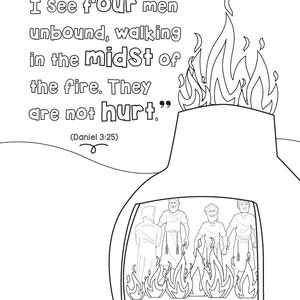 Bible Miracles: the Fiery Furnace Activity Book - Etsy