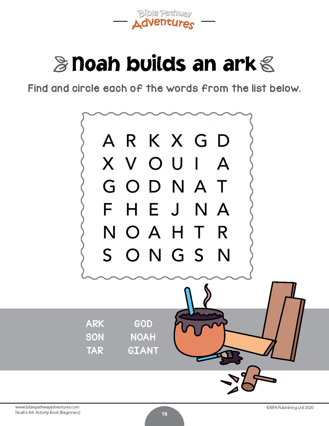 Noah's Ark Coloring Activity Book for Beginners - Etsy
