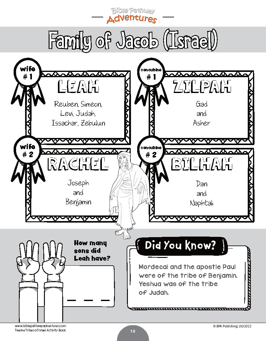 Twelve Tribes of Israel Activity Book for Kids Ages 6-12 - Etsy