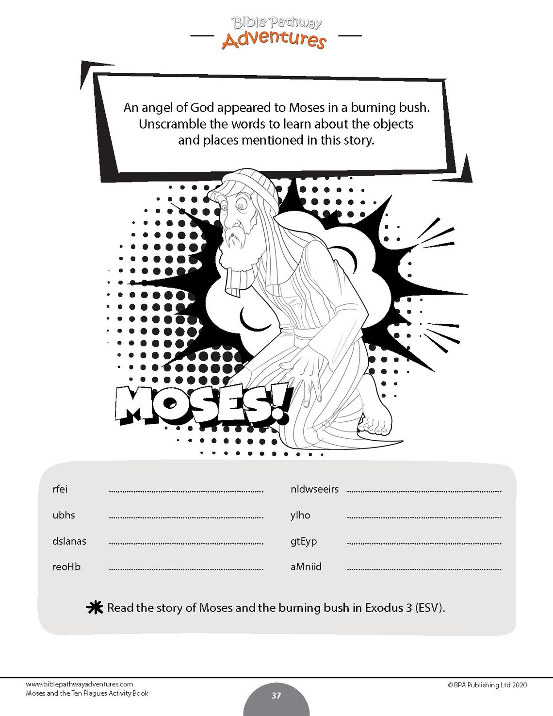 Moses and the Ten Plagues Printable Activity Book | Etsy