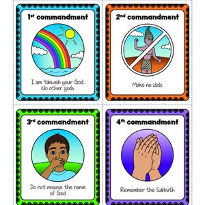 10 Commandments Memory & Match Card Games - Etsy