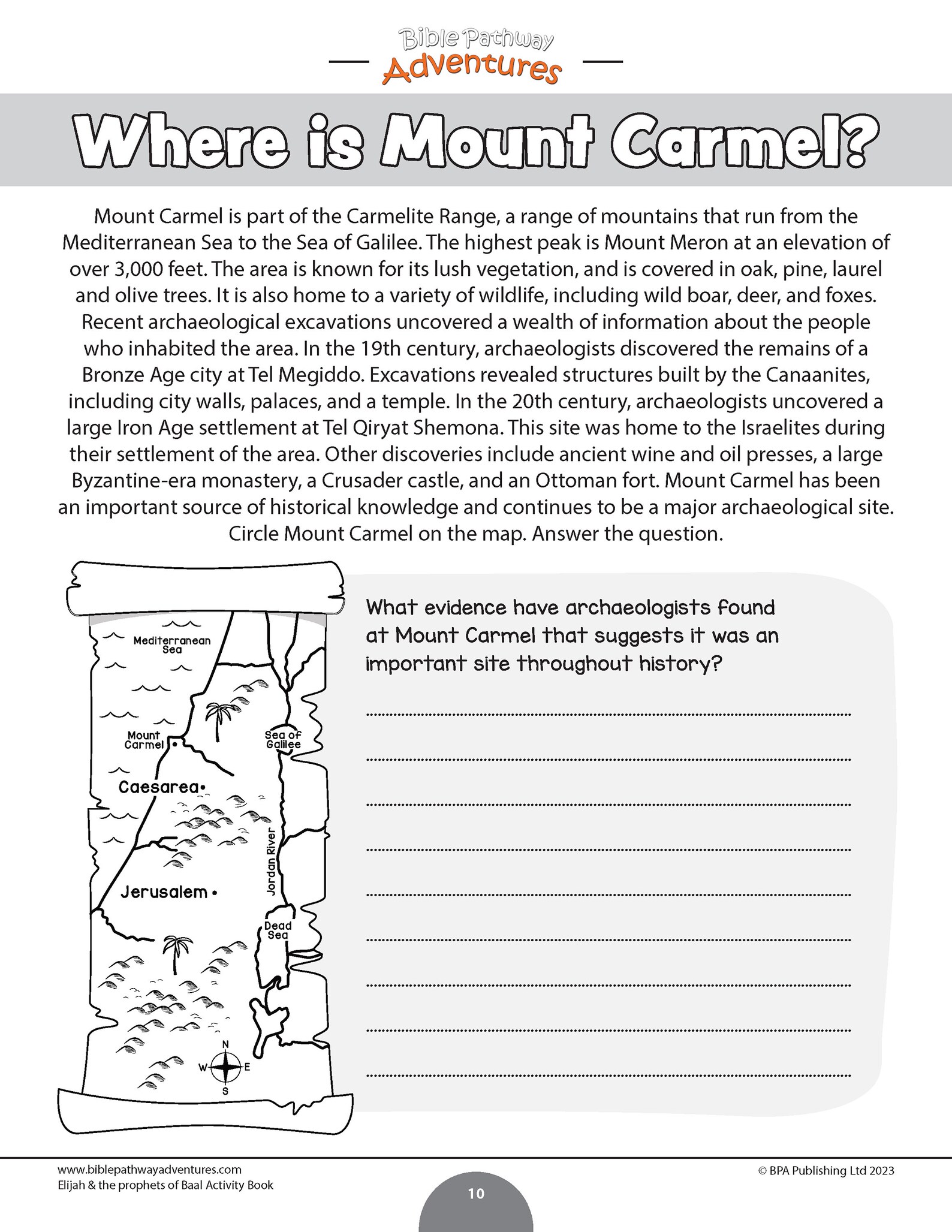 Bible Miracles: Elijah and the Prophets of Baal Activity Book - Etsy