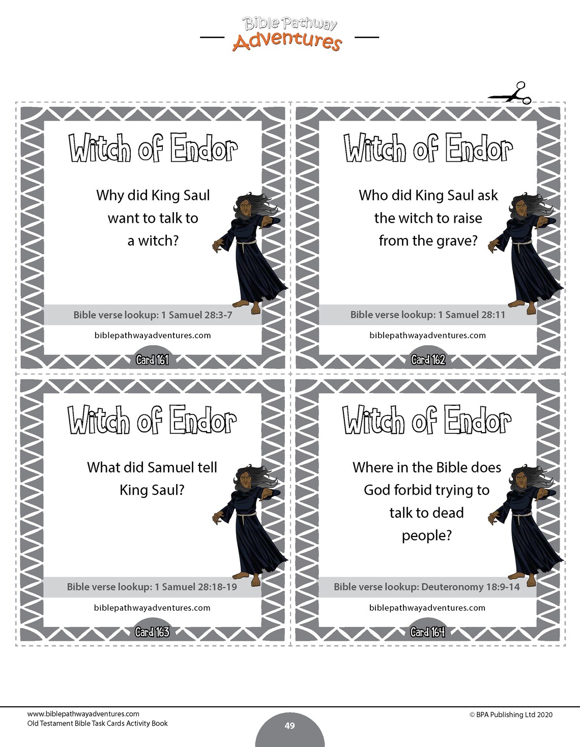 Bible Task Cards: Old Testament - Etsy