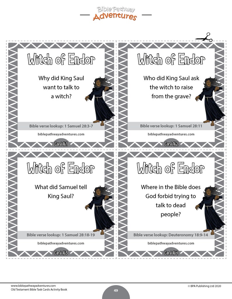 Bible Task Cards: Old Testament - Etsy