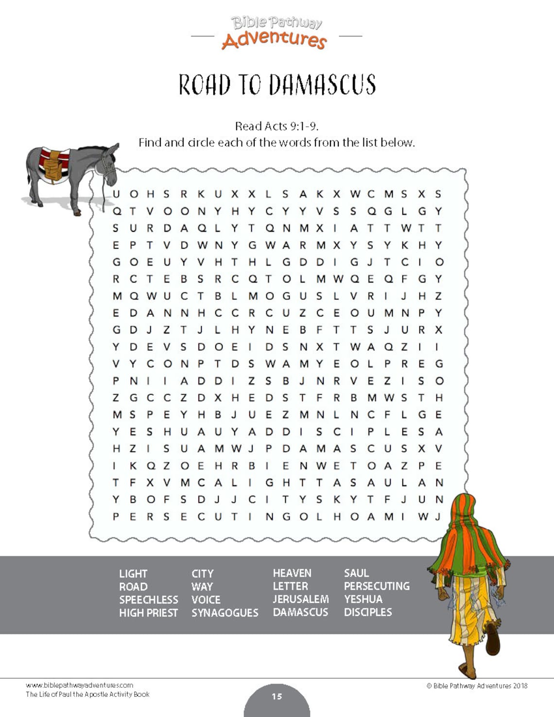 BUNDLE: Paul the Apostle Activity Books | Etsy