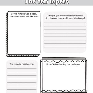 Bible Miracles: the Ten Lepers Activity Book - Etsy