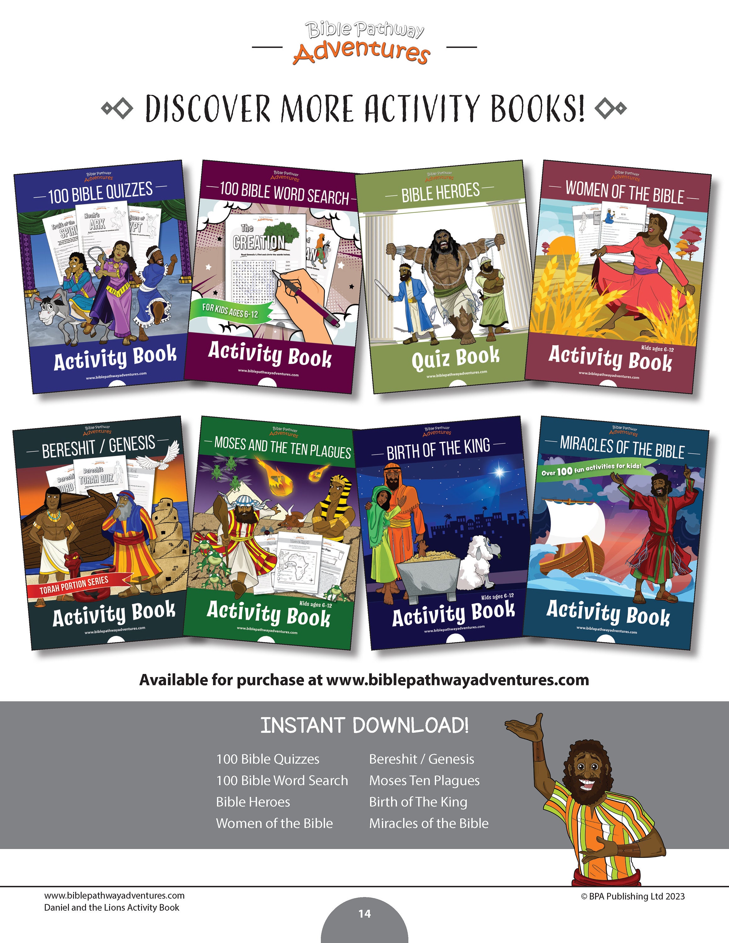 Bible Miracles: Daniel and the Lions Activity Book - Etsy