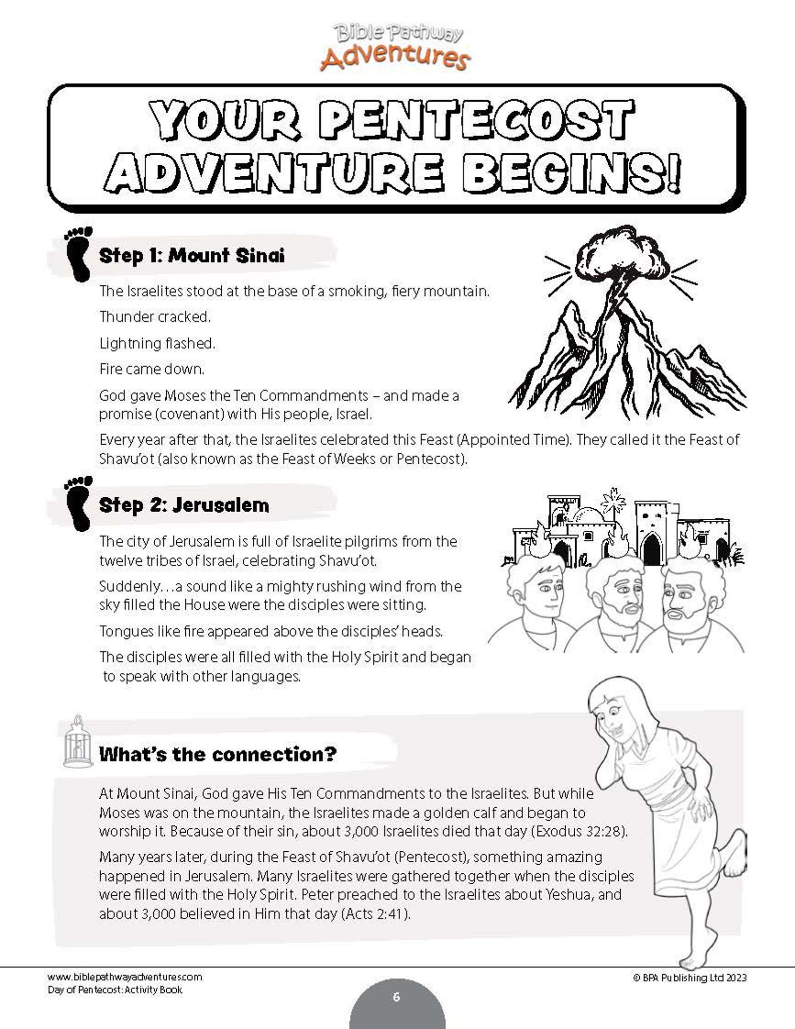 Day of Pentecost Activity Book - Etsy
