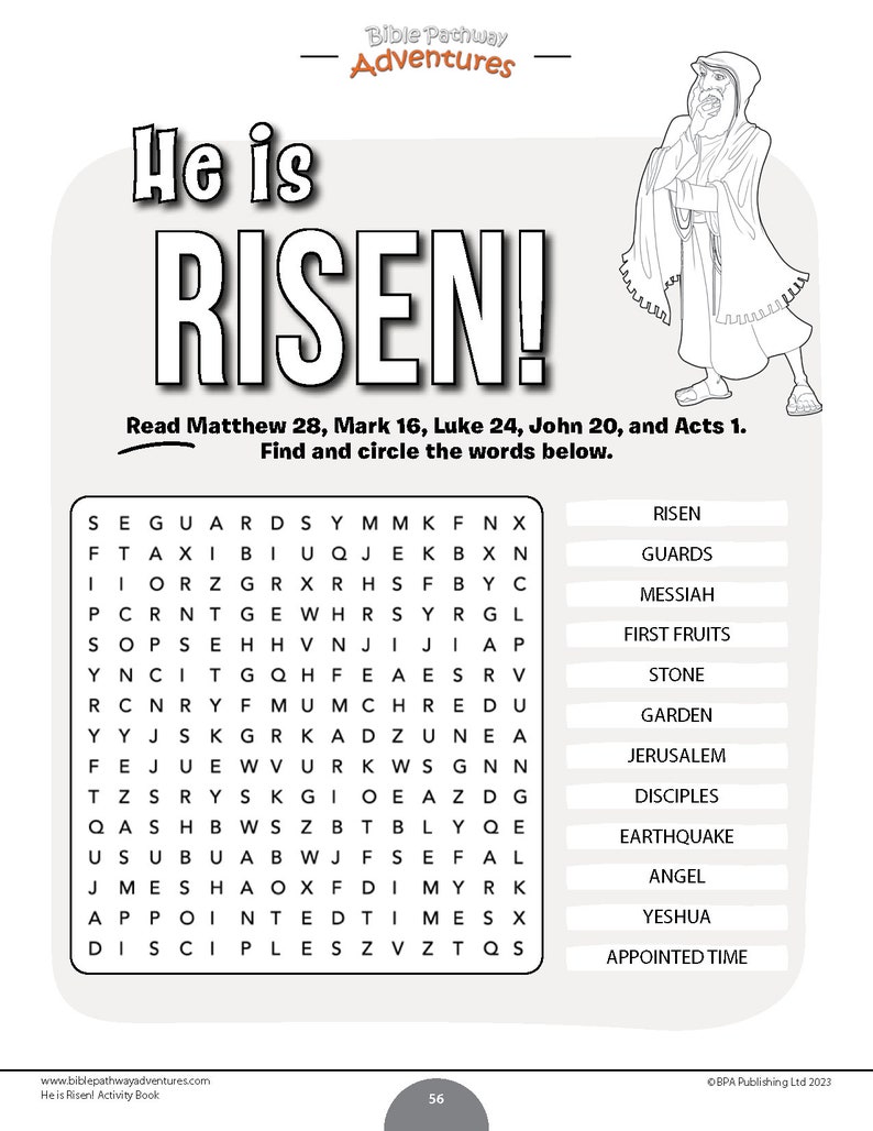 He is Risen Activity Book & Lesson Plans - Etsy