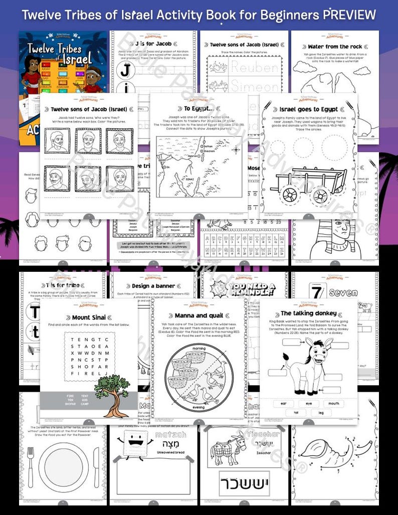 Twelve Tribes of Israel Activity Book for Beginners - Etsy