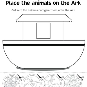 Noah's Ark Coloring Activity Book for Beginners - Etsy