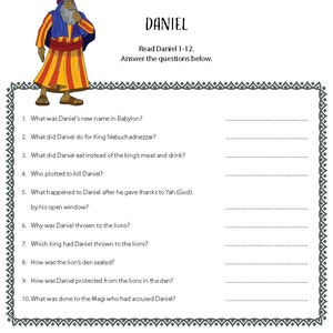 Bible Heroes Quiz Book - Etsy