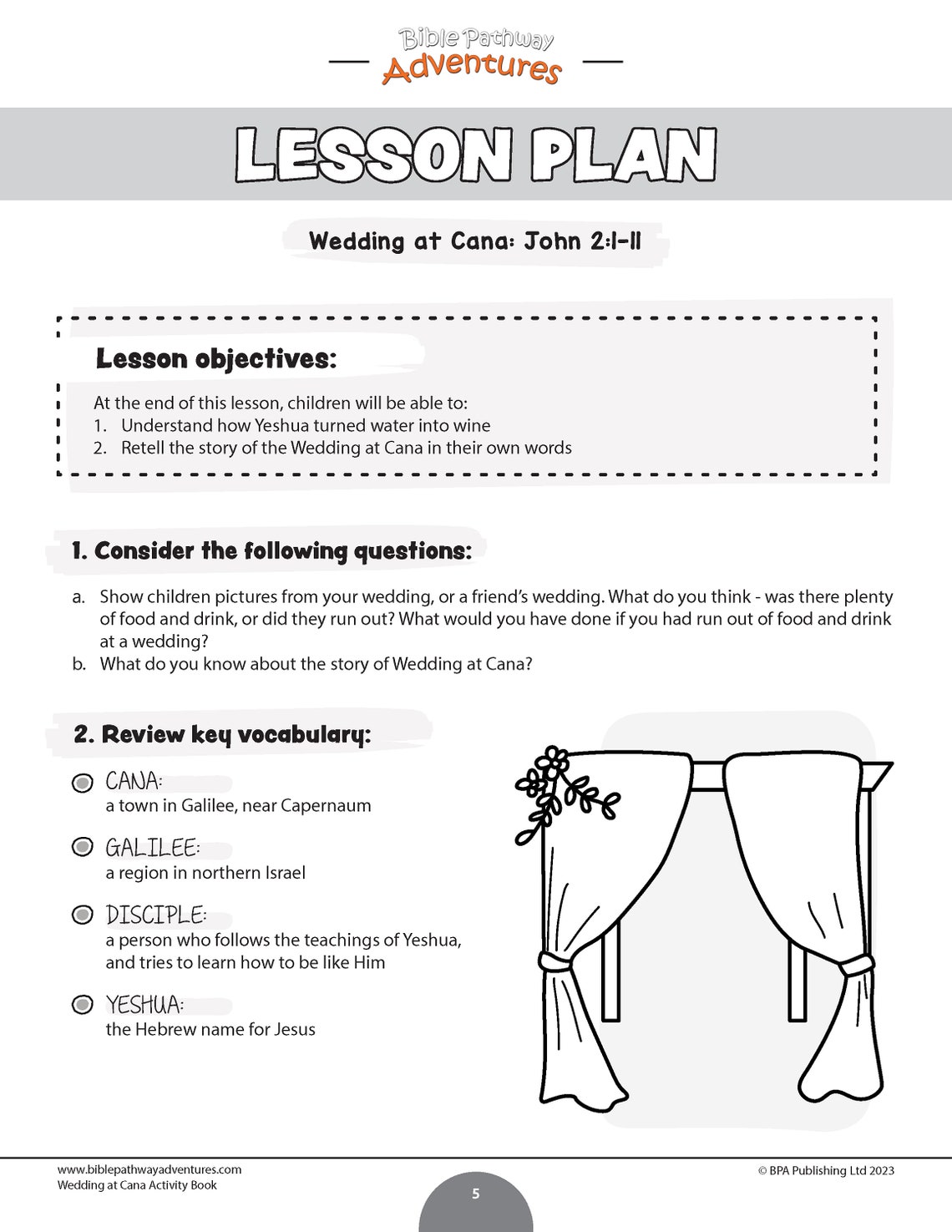 Bible Miracles: Wedding at Cana Activity Book - Etsy