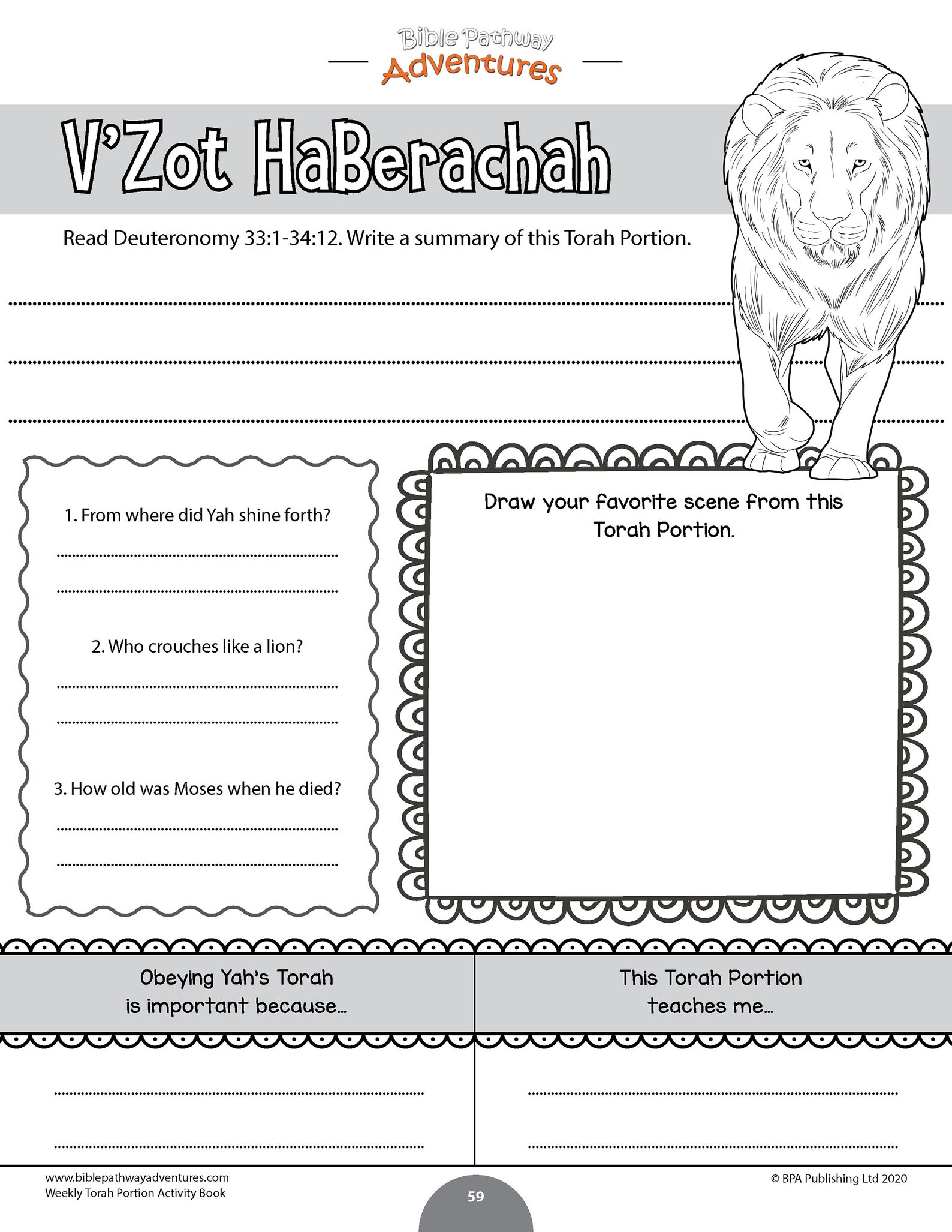 Weekly Torah Portion Activity Book - Etsy Canada