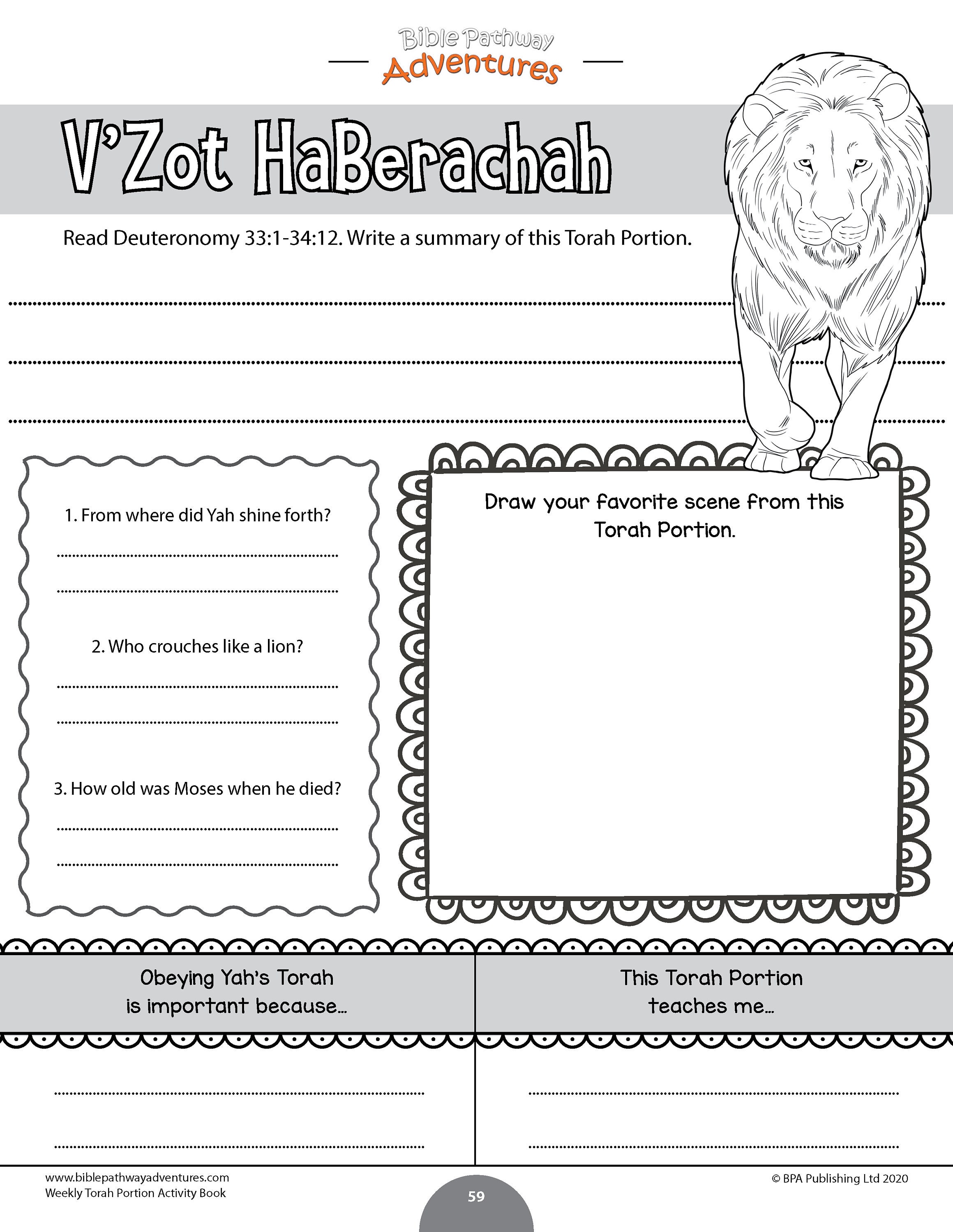 Weekly Torah Portion Activity Book - Etsy Canada