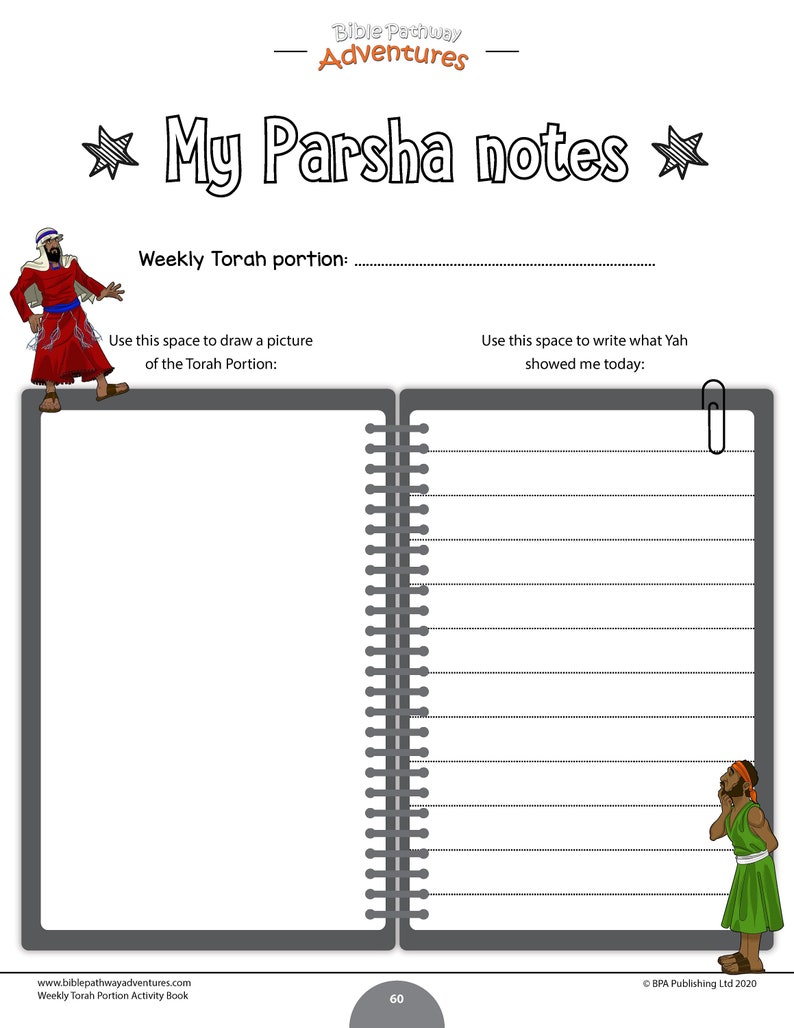 Weekly Torah Portion Activity Book - Etsy Canada