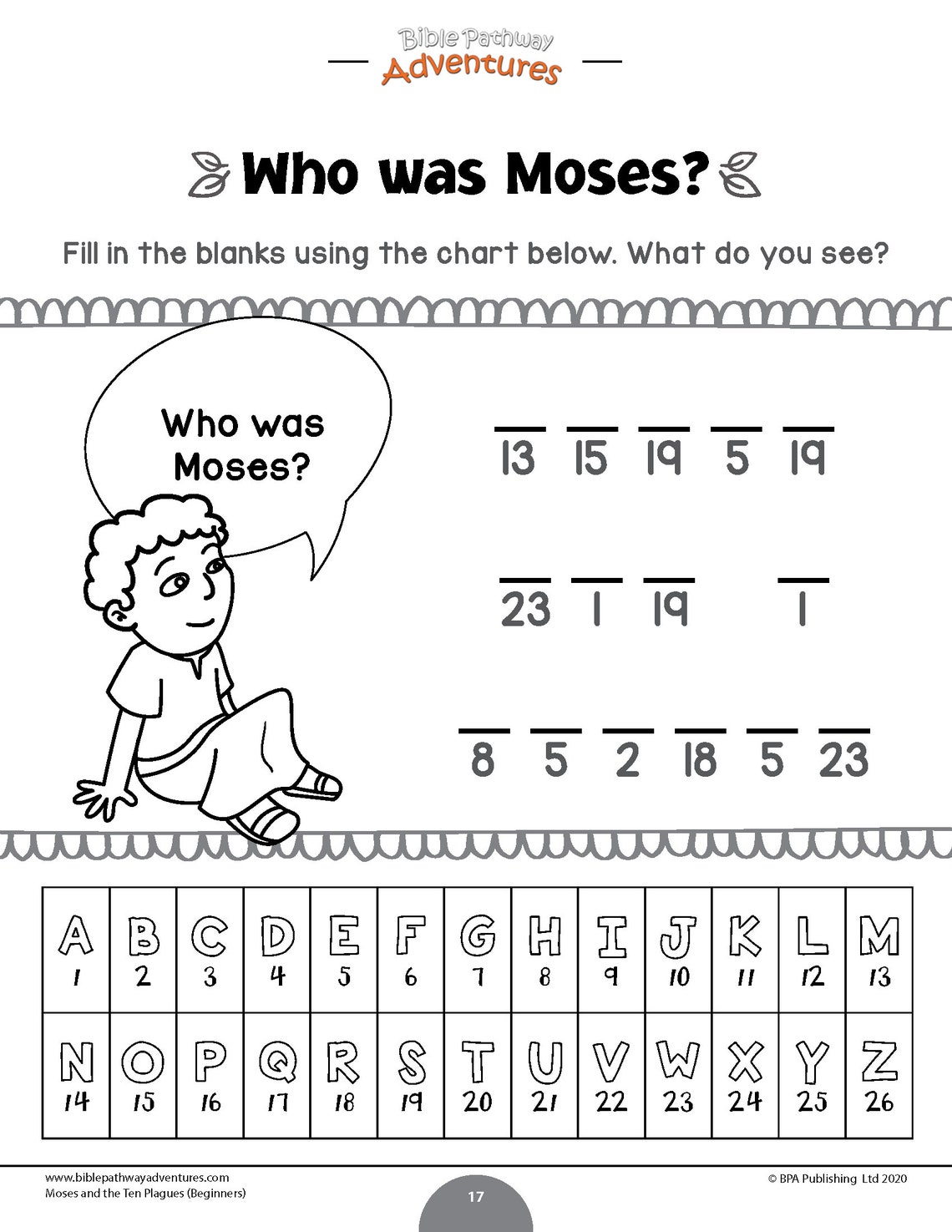 Moses and the Ten Plagues Activity Book | Etsy