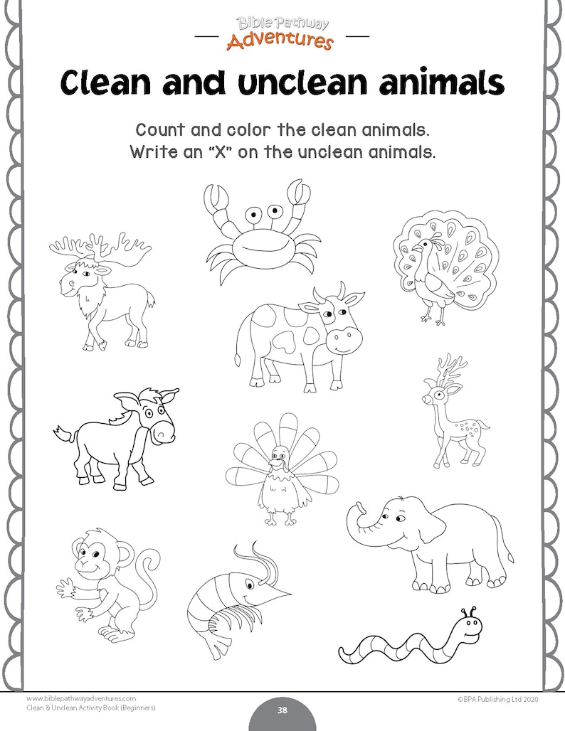 Clean and Unclean Activity Book for Beginners - Etsy