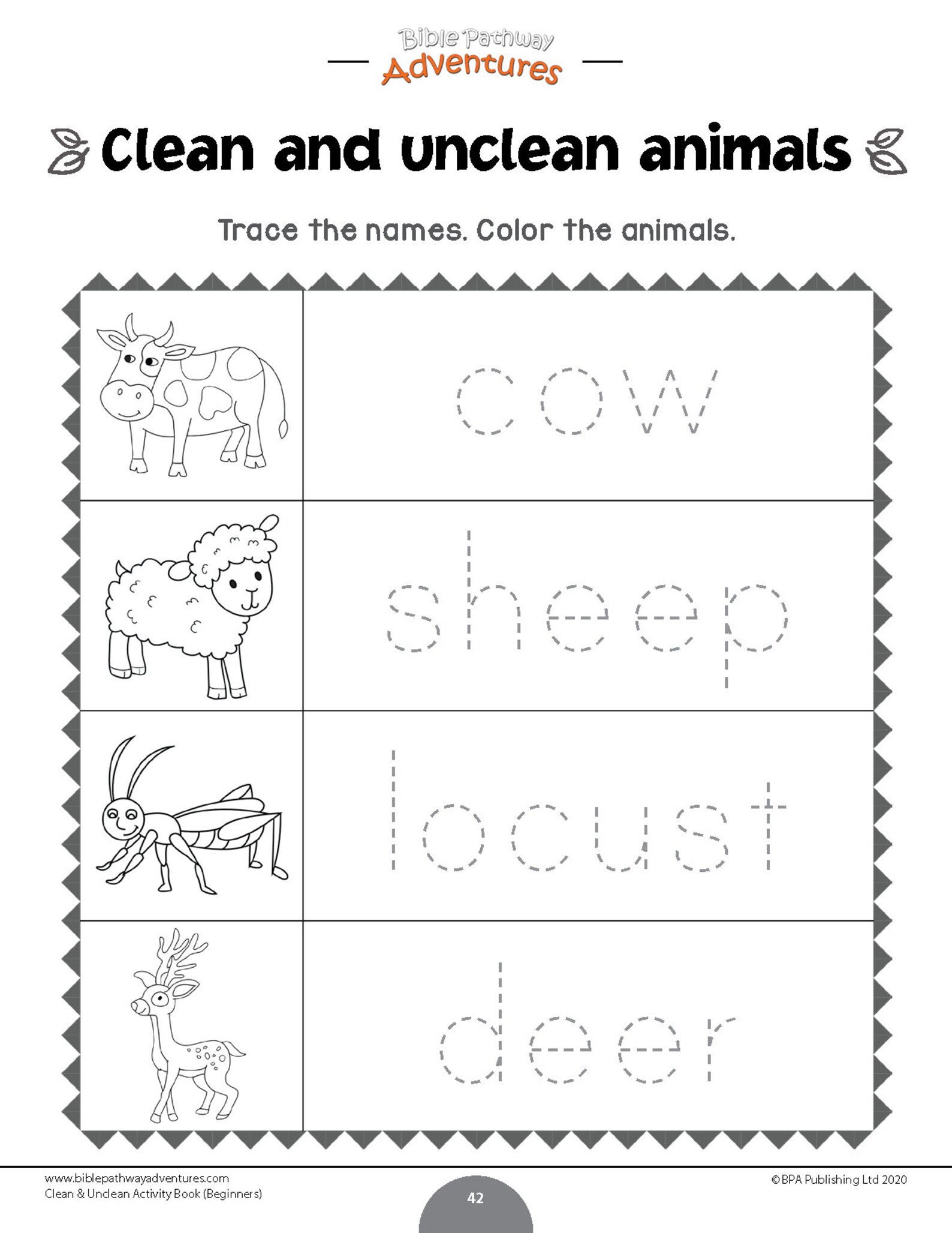 Clean and Unclean Activity Book for Beginners - Etsy
