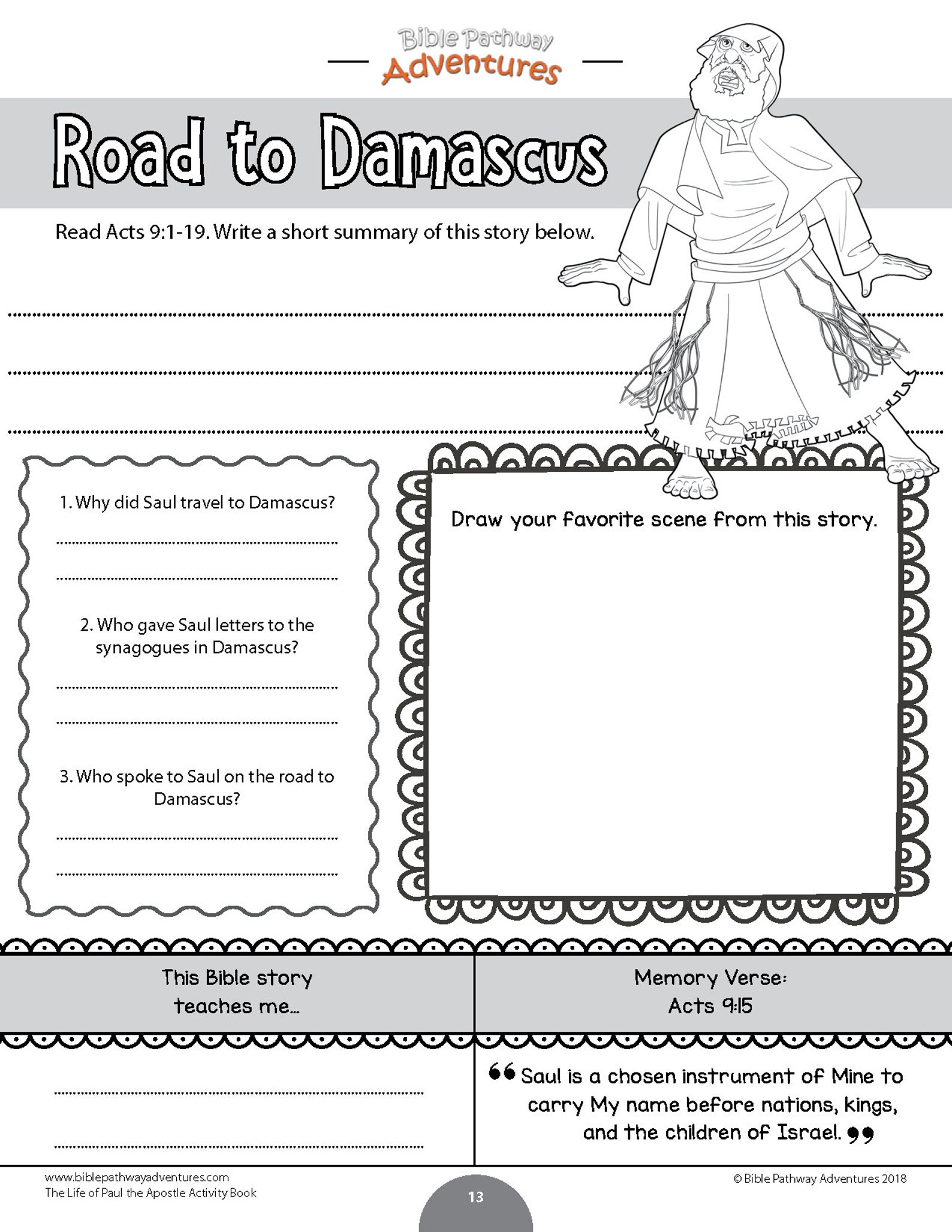 BUNDLE: Paul the Apostle Activity Books | Etsy