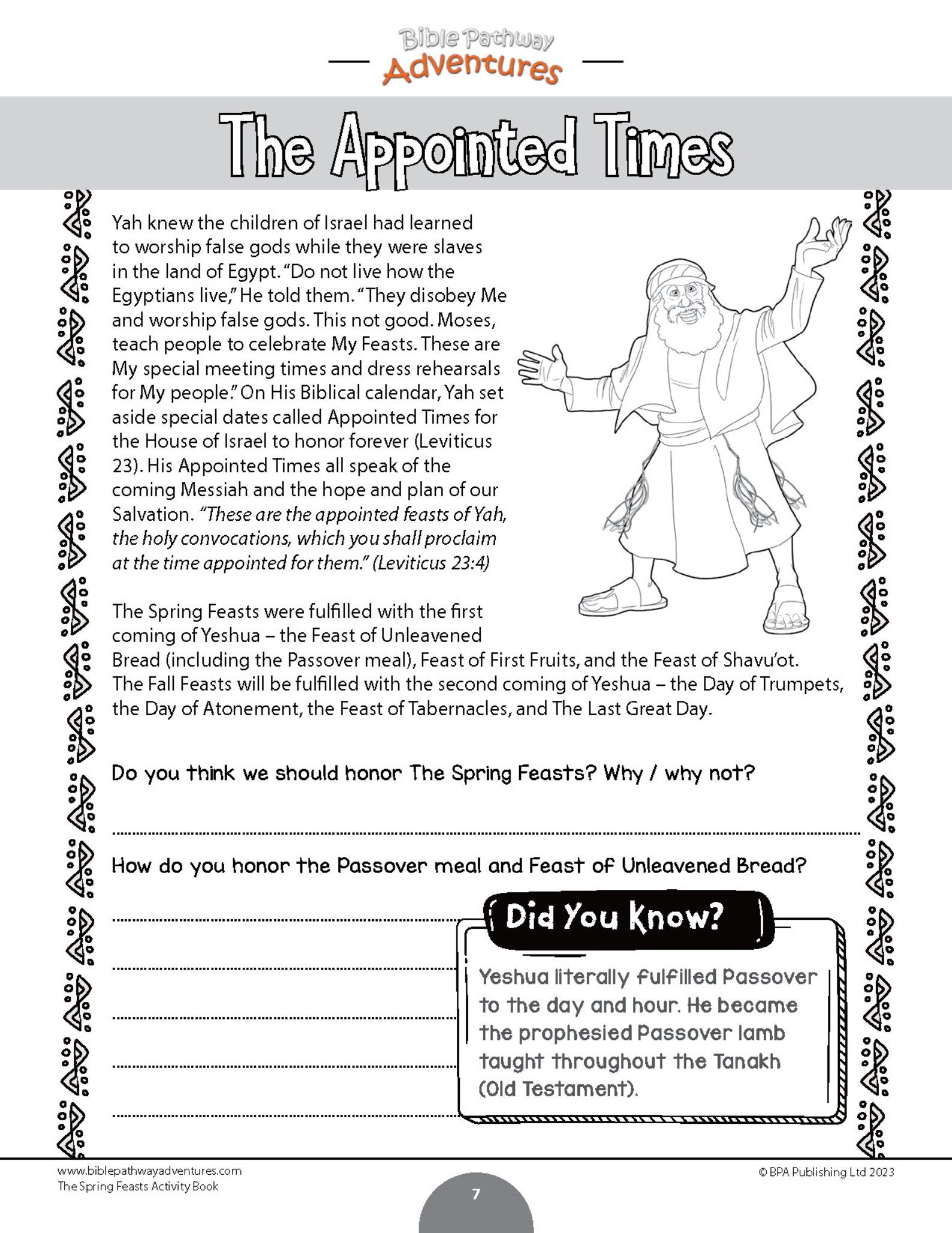 The Spring Feasts Activity Book: Passover, First Fruits, Pentecost ...