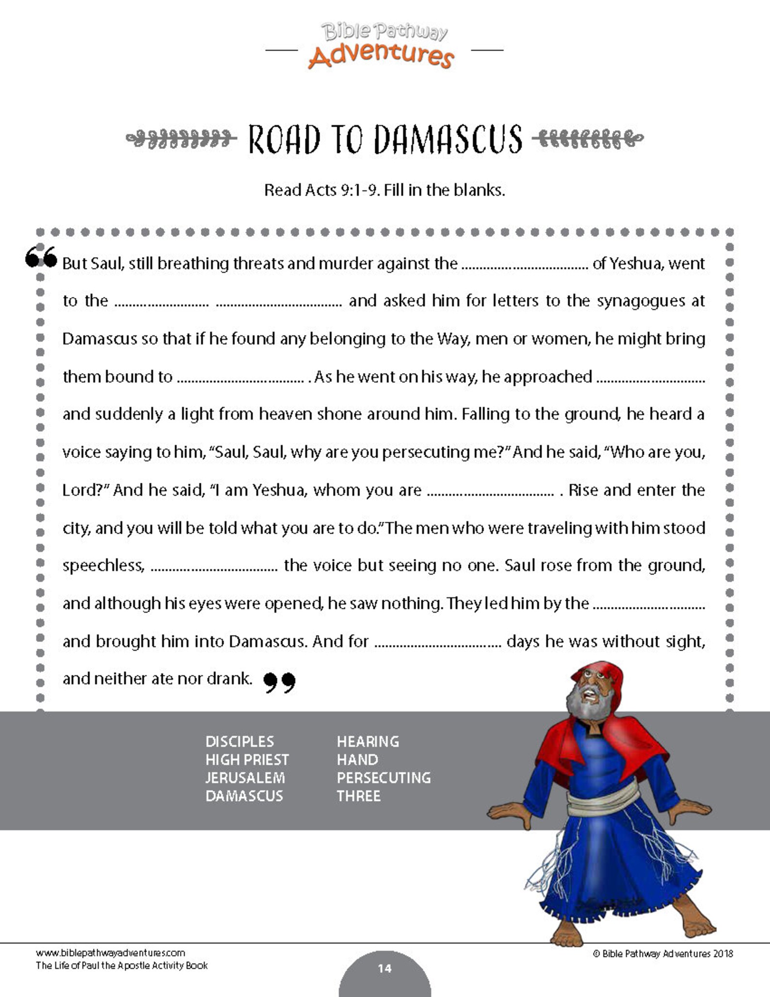 BUNDLE: Paul the Apostle Activity Books | Etsy