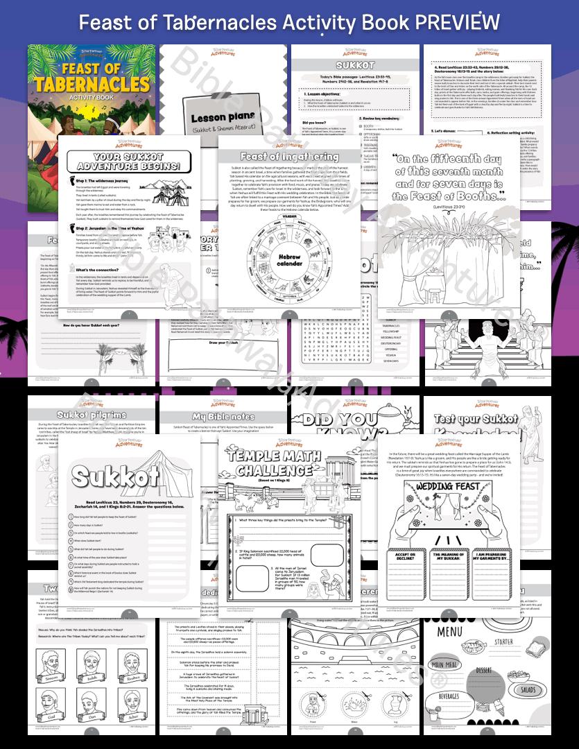 Feast of Tabernacles (sukkot) Activity Book - Etsy