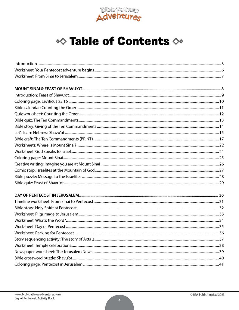 Day of Pentecost Activity Book - Etsy