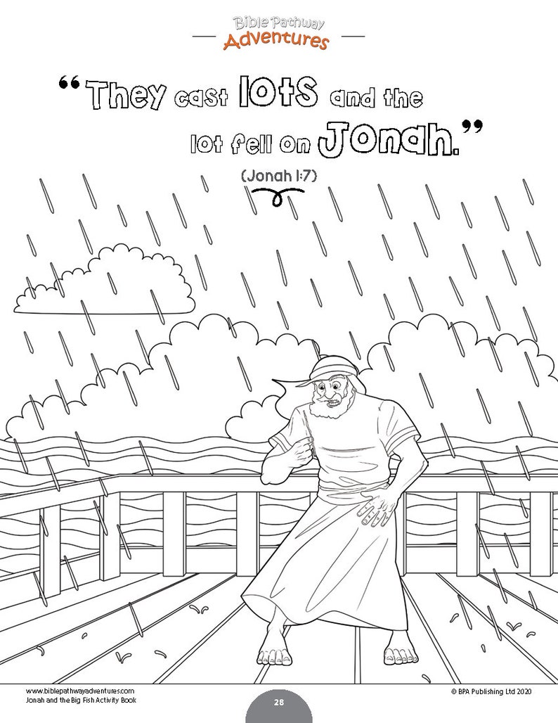 Jonah and the Big Fish Activity Book & Lesson Plans - Etsy