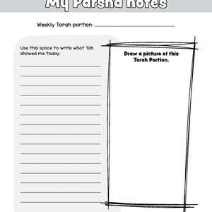 Weekly Torah Portion Activity Book - Etsy