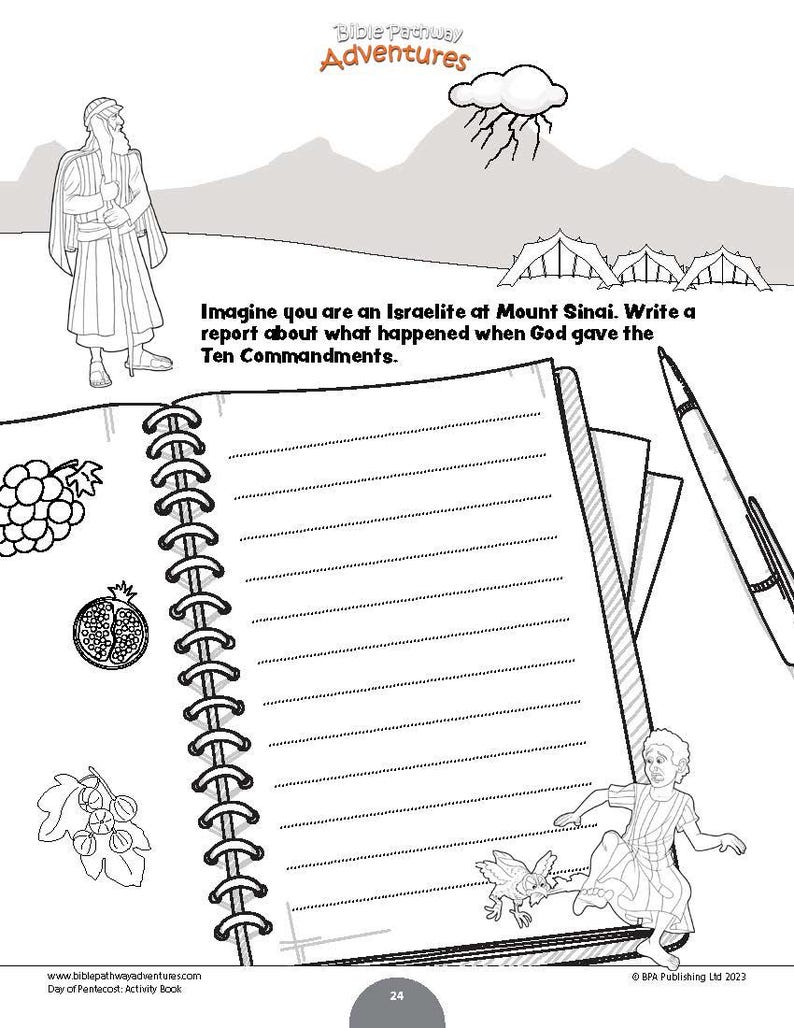 Day of Pentecost Activity Book - Etsy