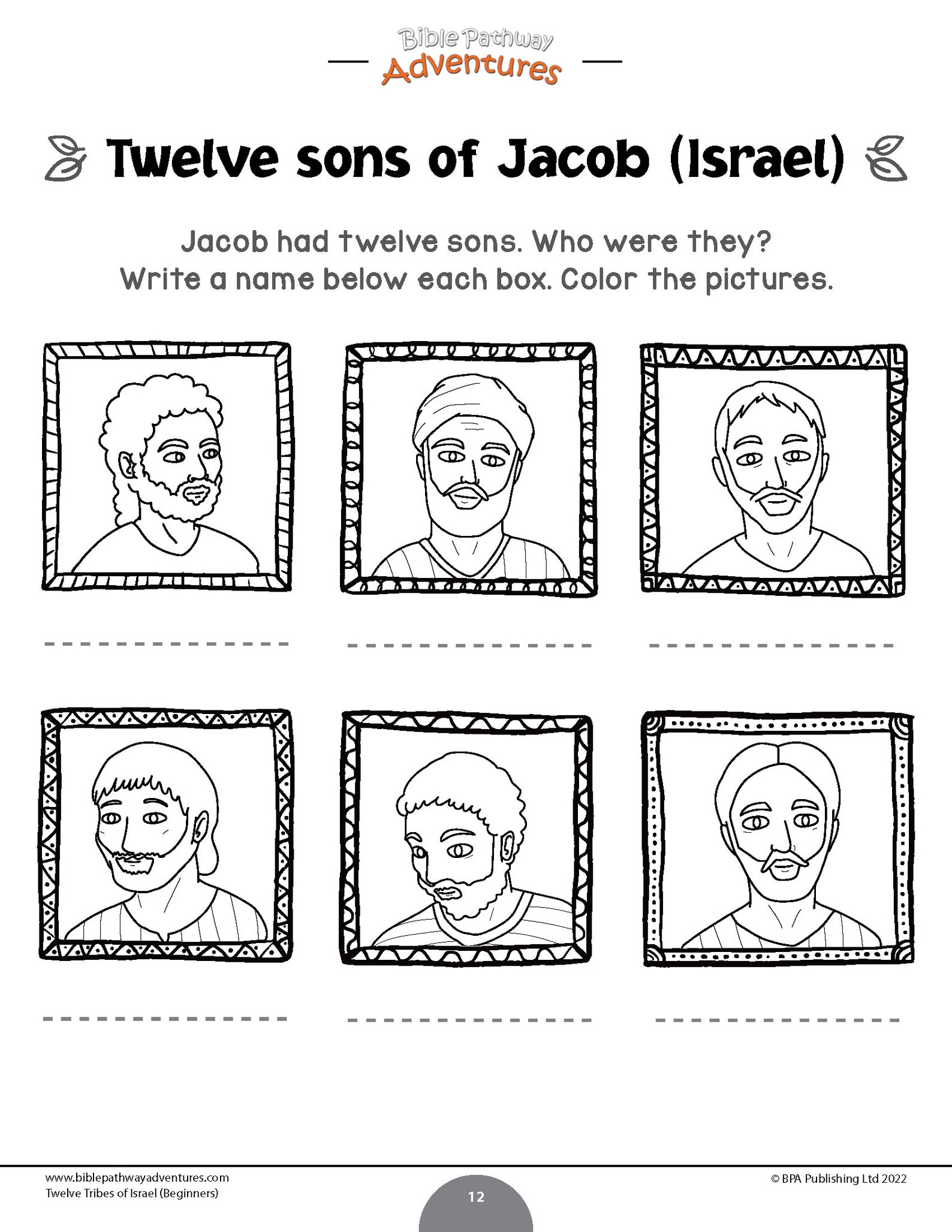 Twelve Tribes of Israel Activity Book for Beginners - Etsy